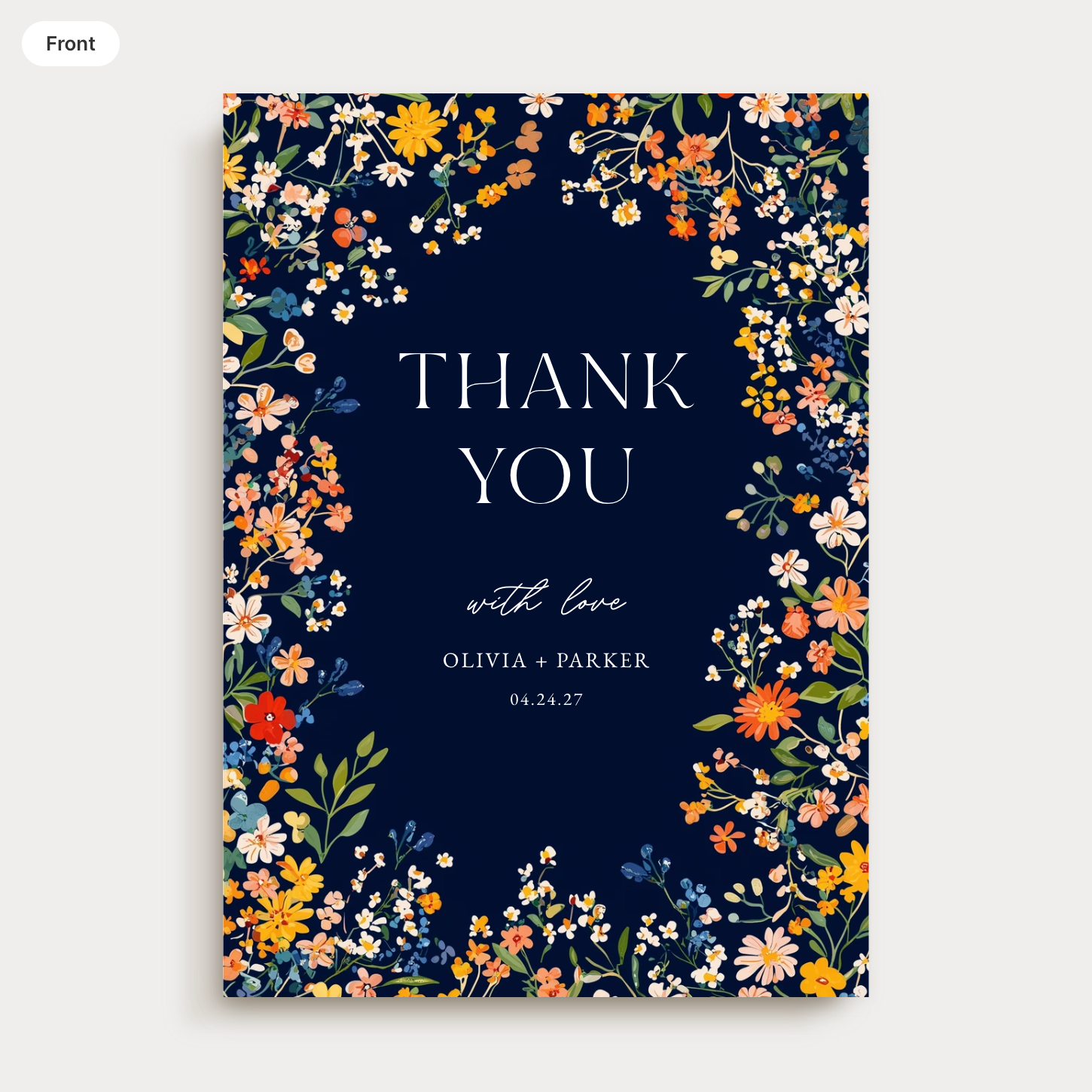 Meadow Thank You Card – Joy Wedding Store